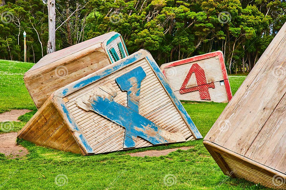 Giant Sized Wooden Childrens Stackable Blocks with Letters and Numbers ...