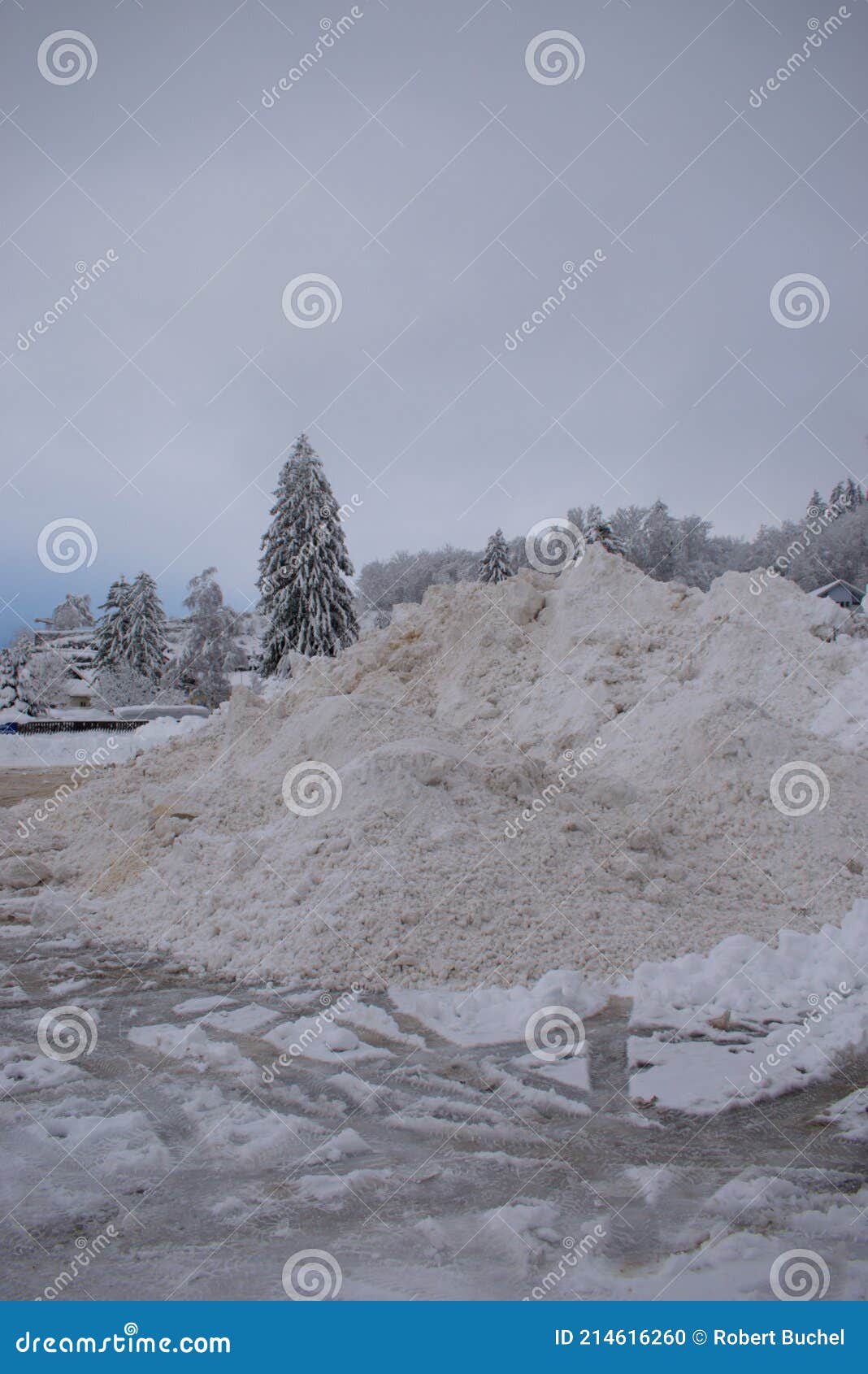 Heap of Snow in Werdenberg in Switzerland 15.1.2021 Stock Photo - Image ...