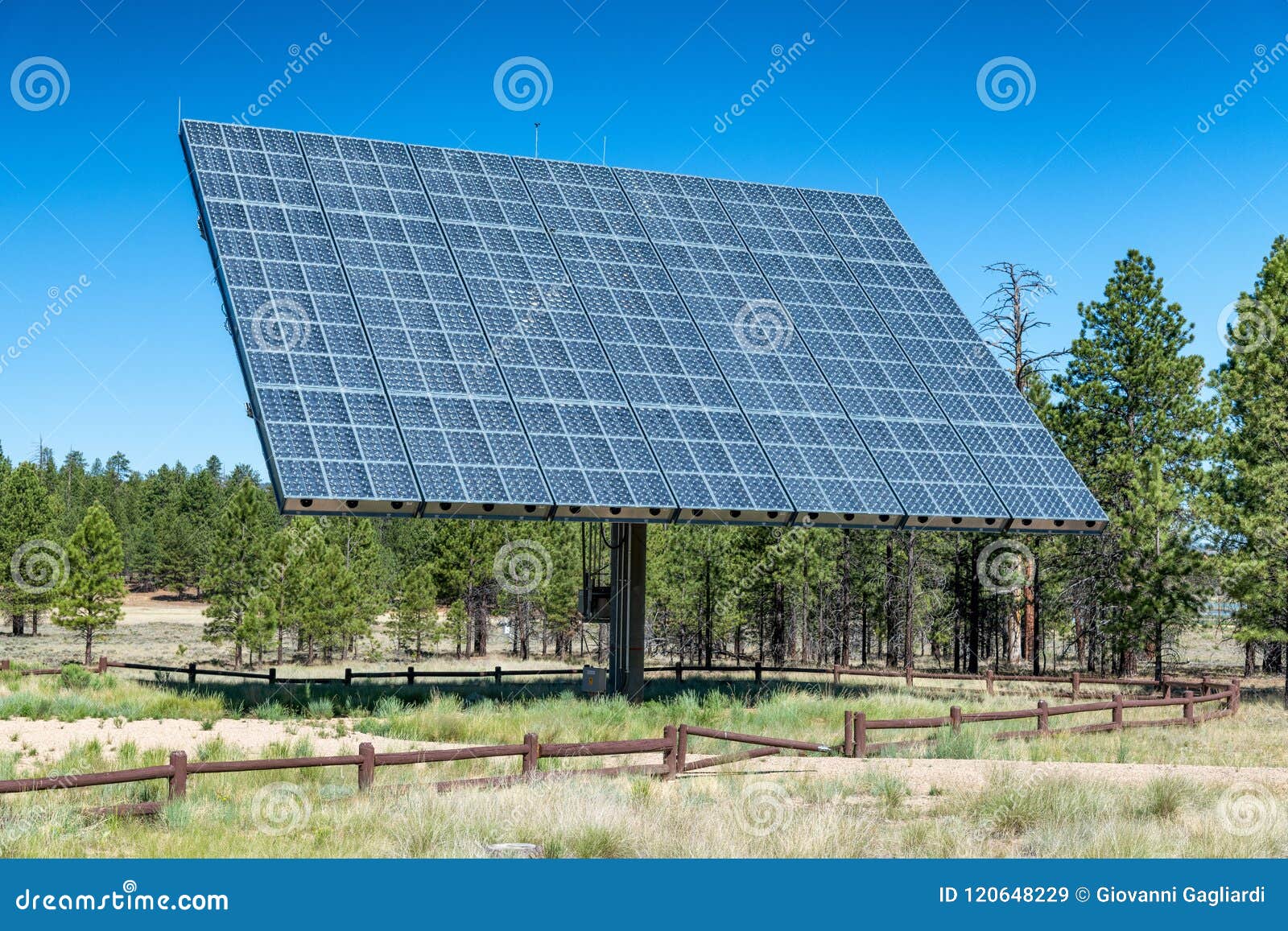 Giant Solar Panel in Open Countryside Stock Image - Image of group ...