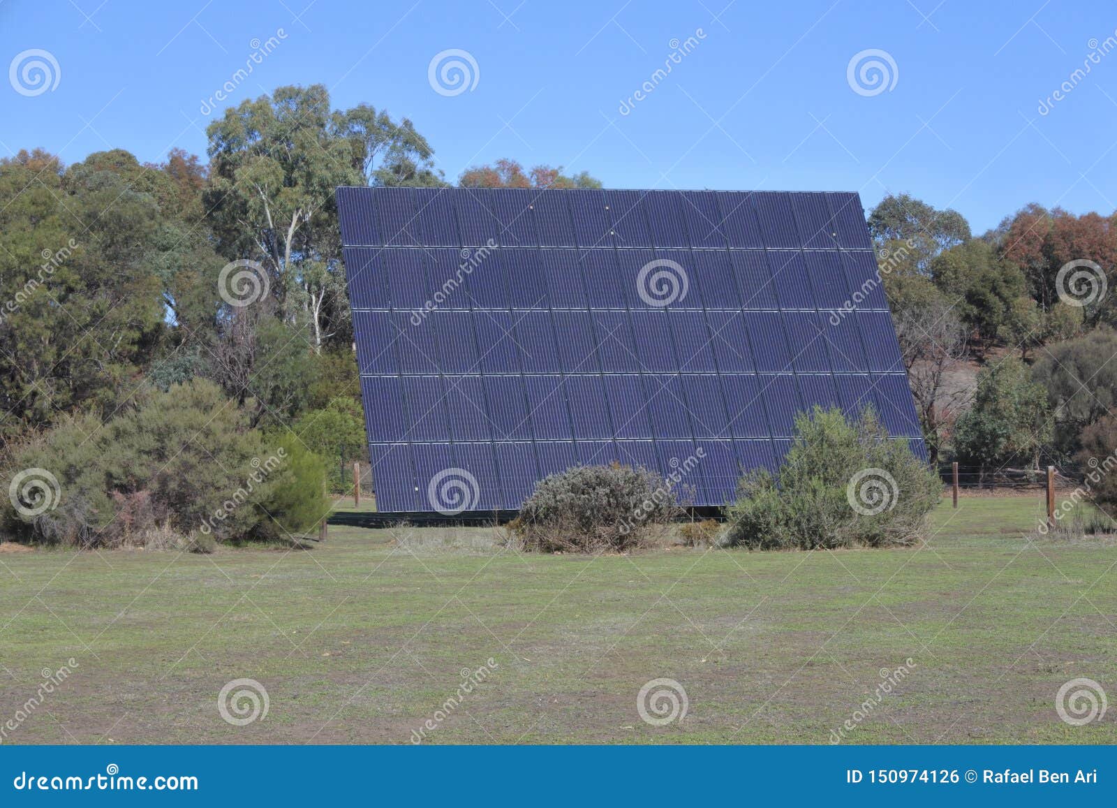 Giant Solar Panel Facing the Sun on a Sunny Day Outdoors Stock Photo ...