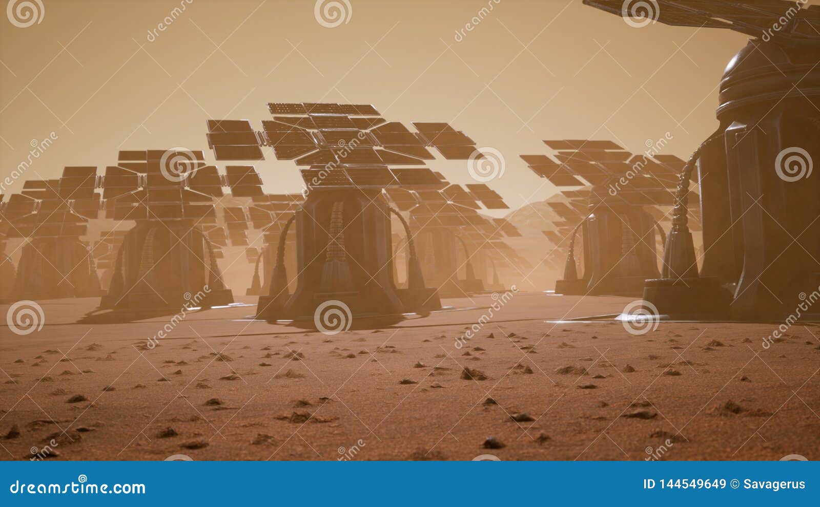 Giant Solar Panels on the Surface of Mars during a Dust Storm ...