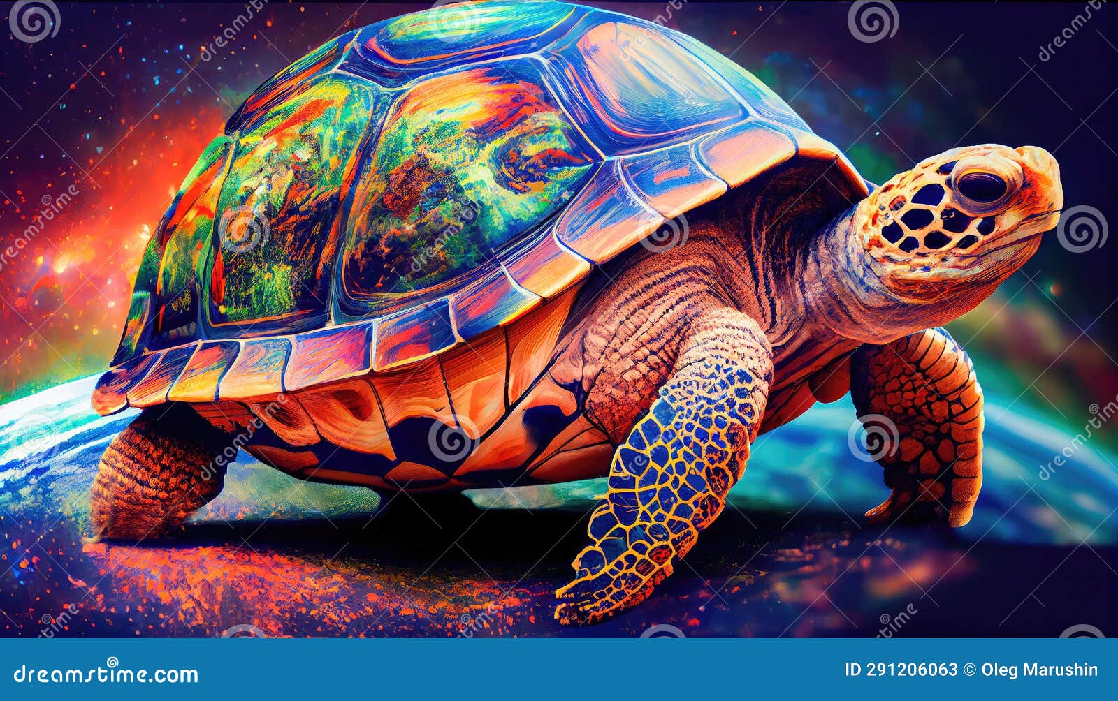 Giant Space Turtle Carrying Earth on Its Back is Wandering in Space ...