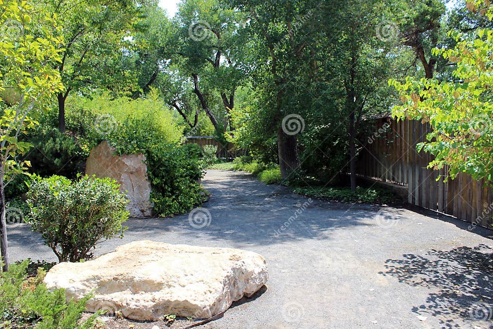 Giant Square Boulder on the Path Stock Image - Image of path, walkway ...