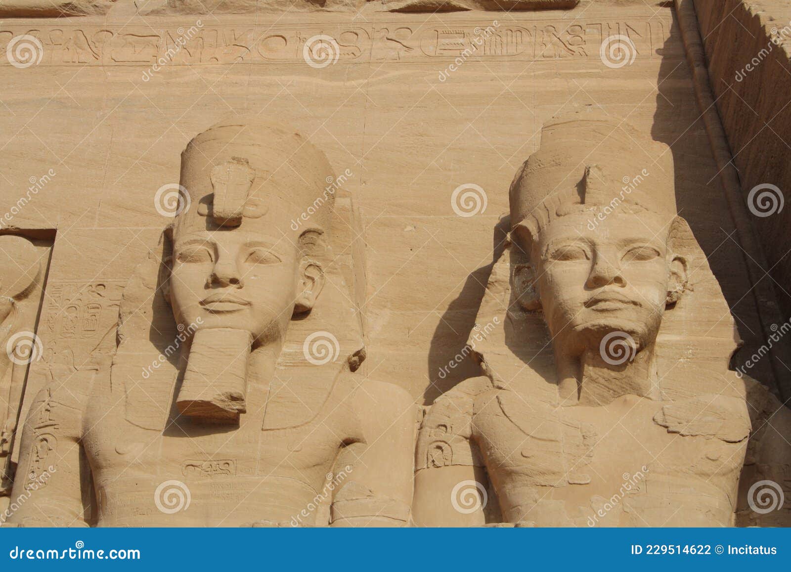 GIANT STATUES of RAMSES II in ABU SIMBEL TEMPLE Stock Photo - Image of ...