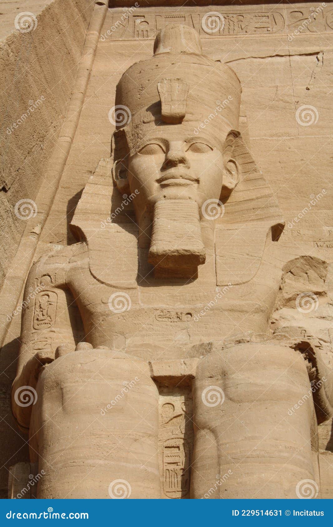 GIANT STATUES of RAMSES II in ABU SIMBEL TEMPLE Stock Image - Image of ...