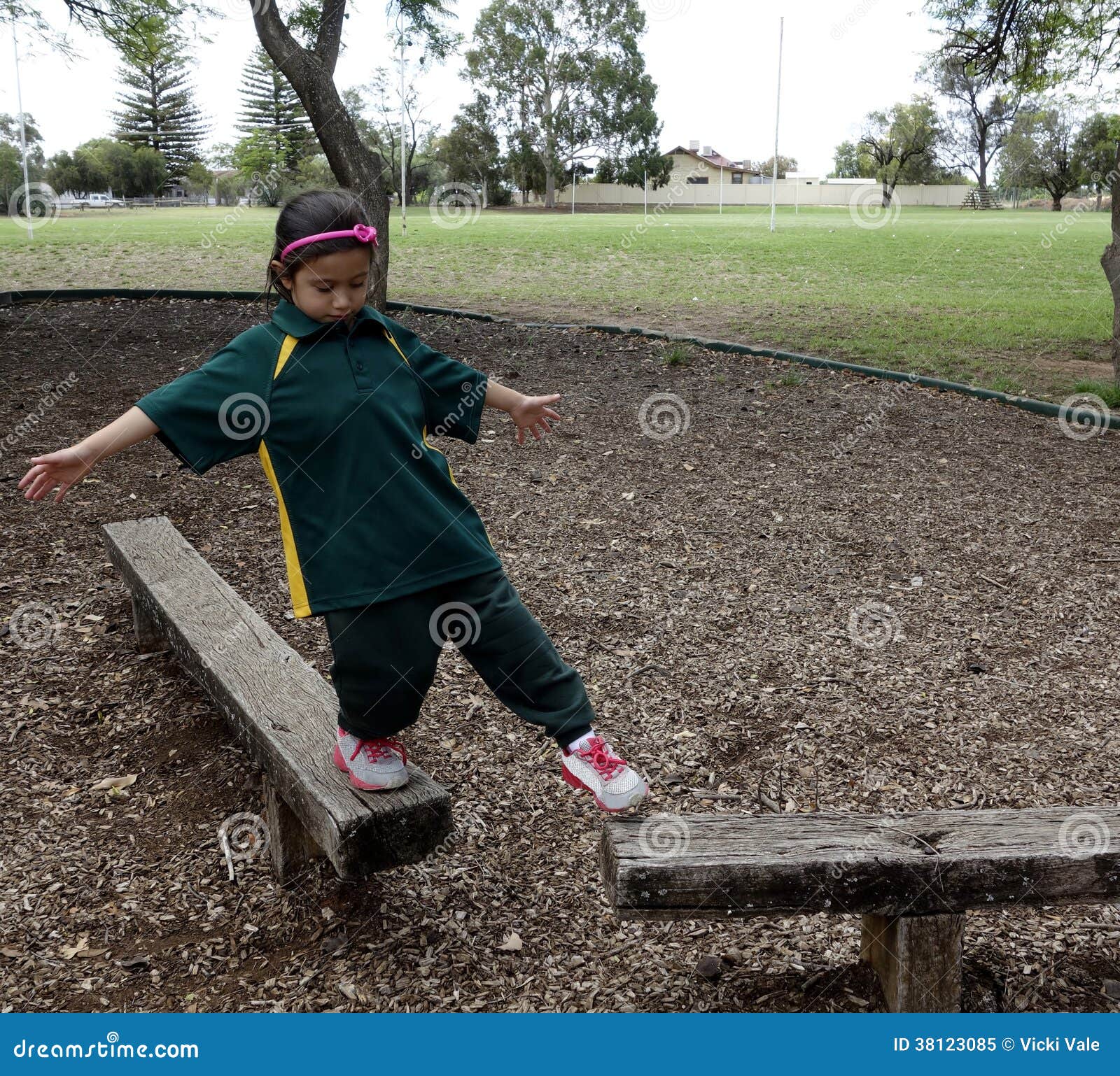 A Giant Step. stock image. Image of schoolgirl, girl - 38123085