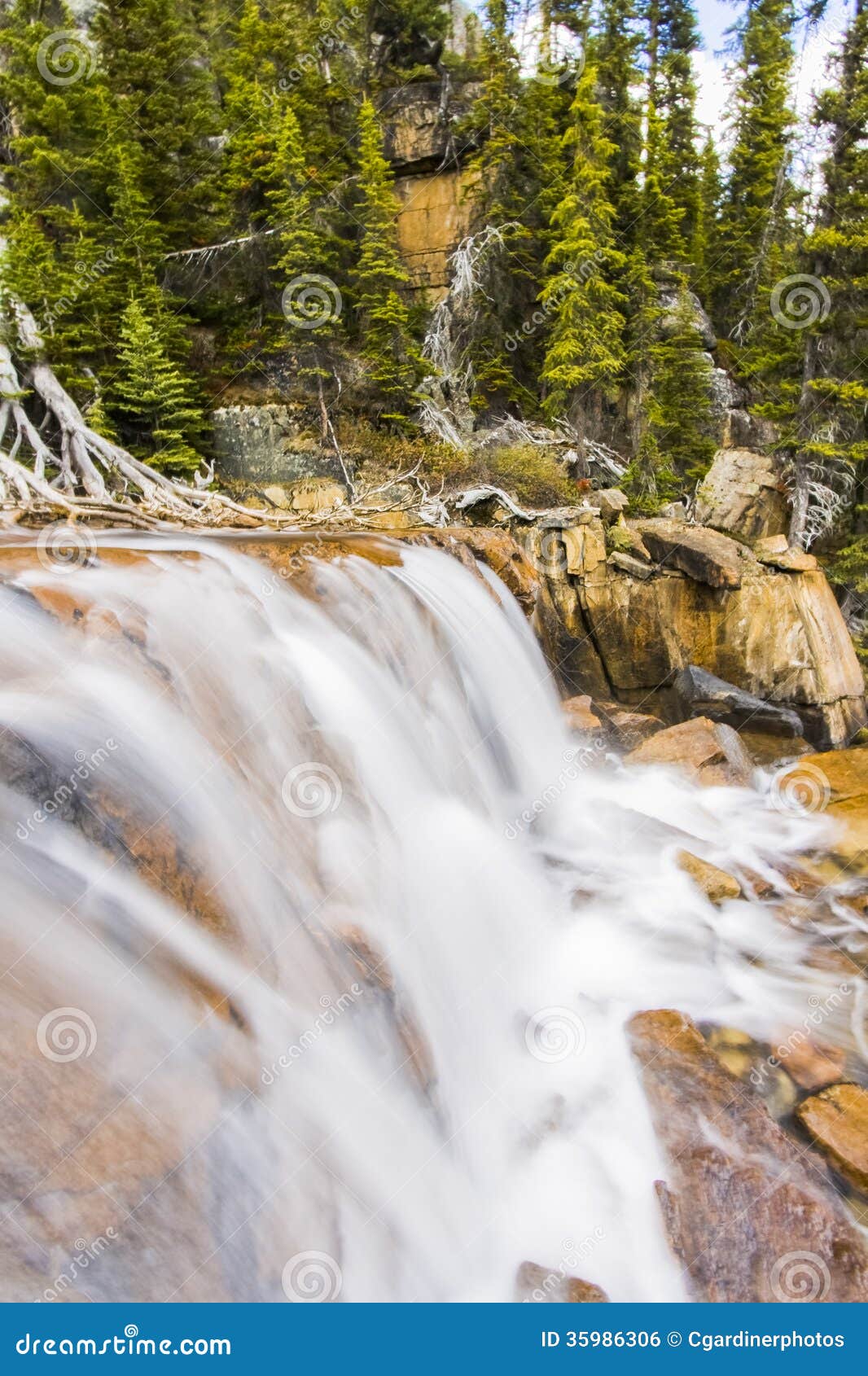 Giant Steps Waterfalls In Banff National Park Royalty-Free Stock Photo ...