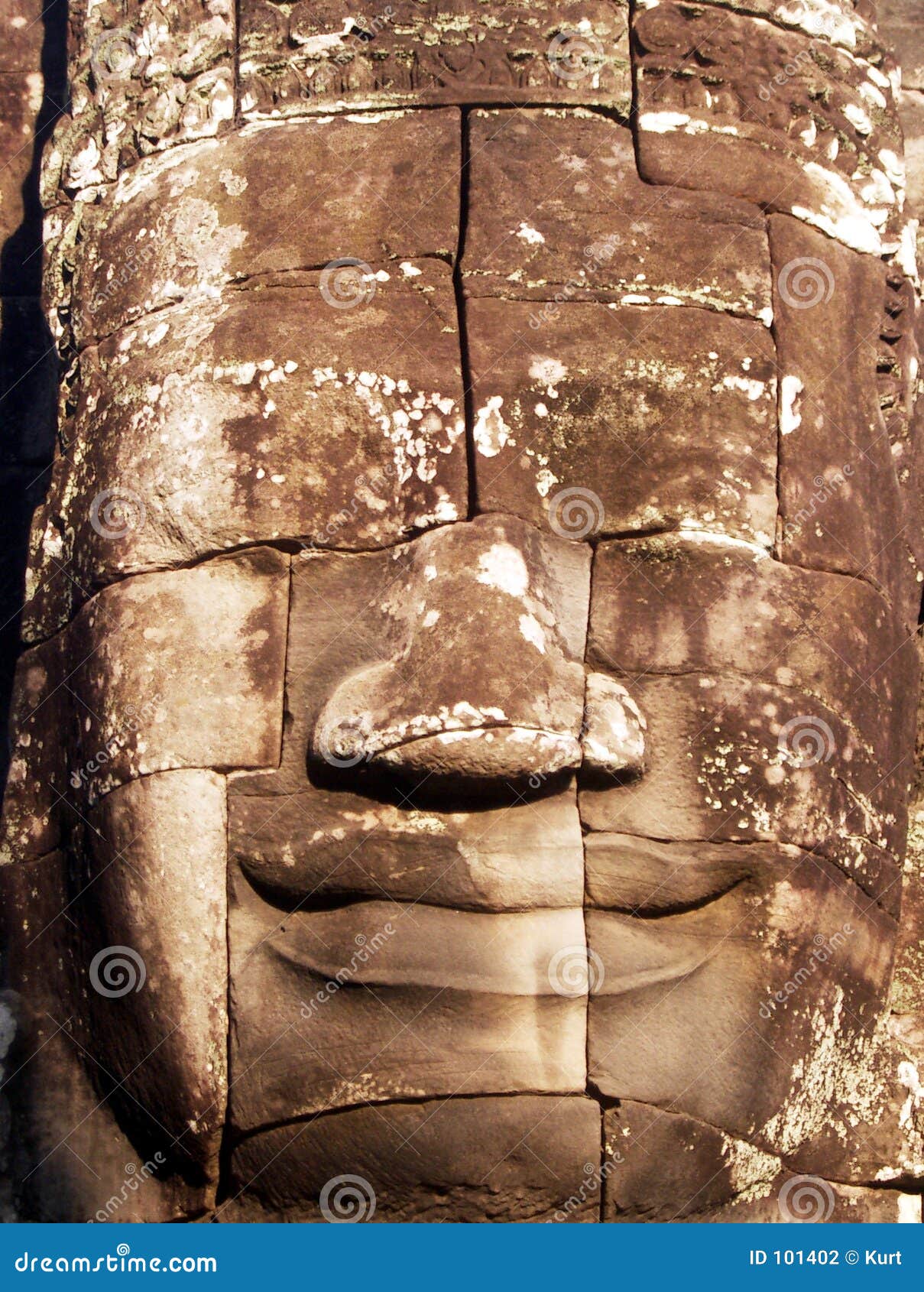 Stone Head In The Ruins Of Chavin De Huantar, In Huascaran National ...