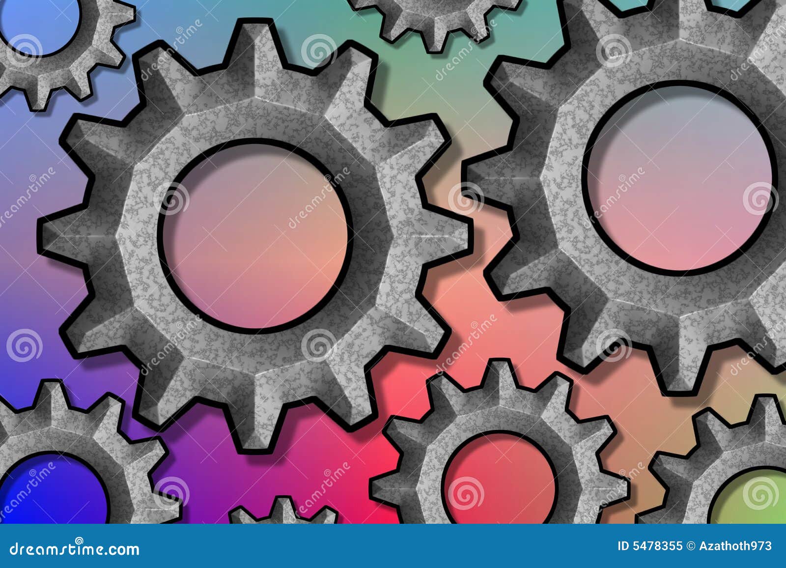 Giant Stone Psychedelic Cogs Stock Illustration - Illustration of ...