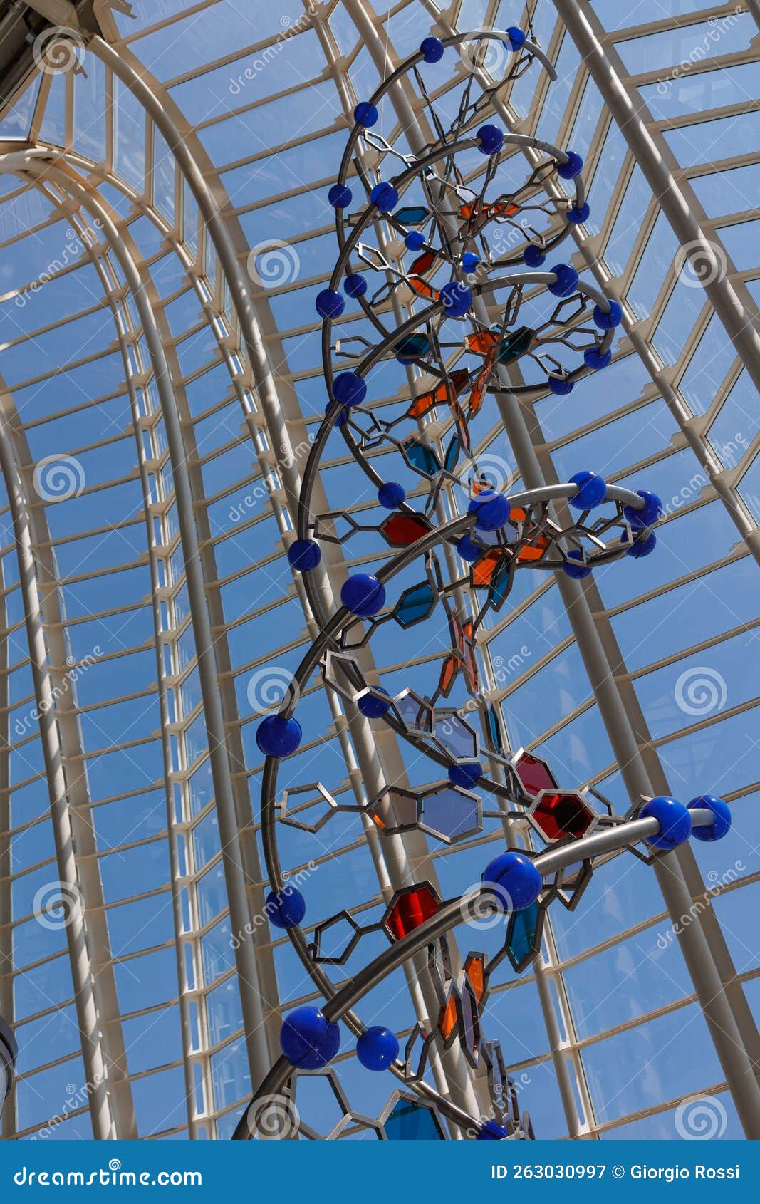 Giant Structure Representing the Helical Shape of Dna Editorial ...