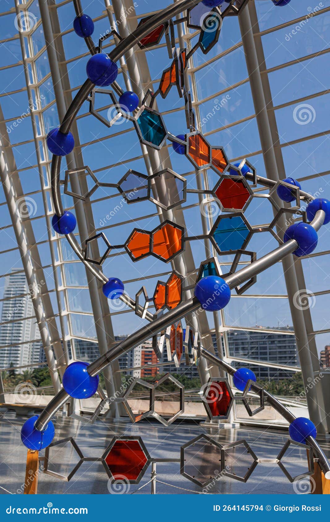 Giant Structure Representing the Helical Shape of Dna Editorial Stock ...