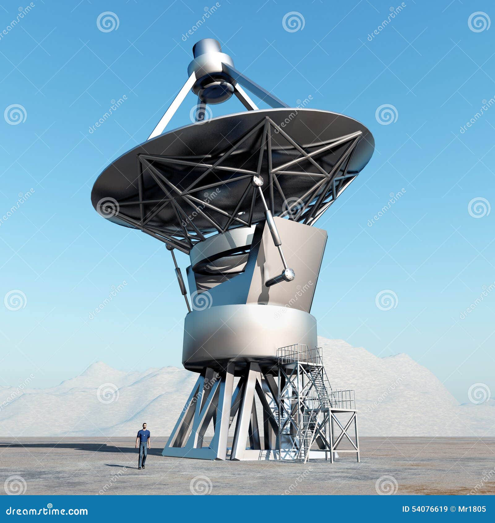 Giant telescope stock illustration. Illustration of planetarium - 54076619