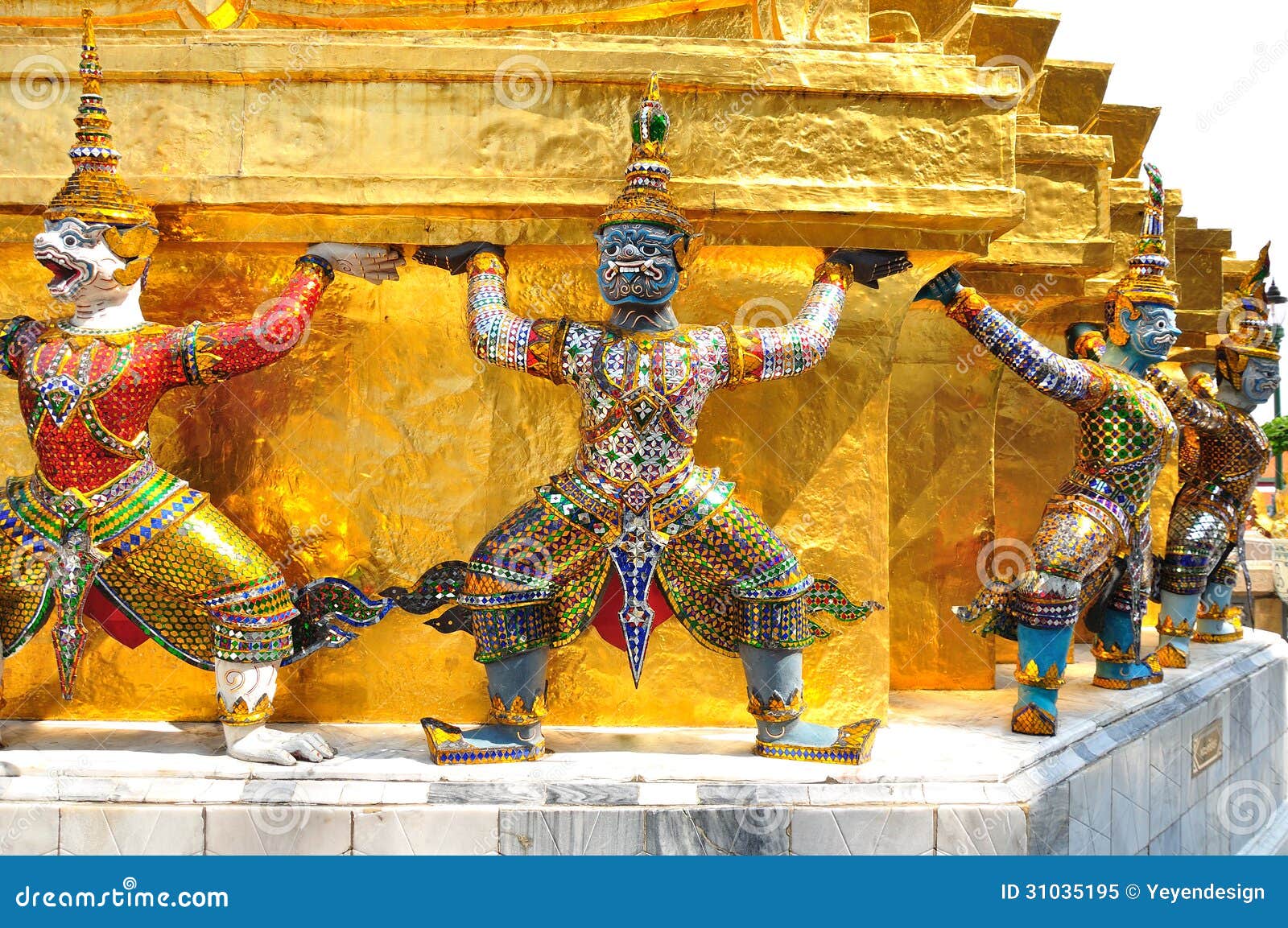 Giant at the temple stock image. Image of buddhism, decorated - 31035195