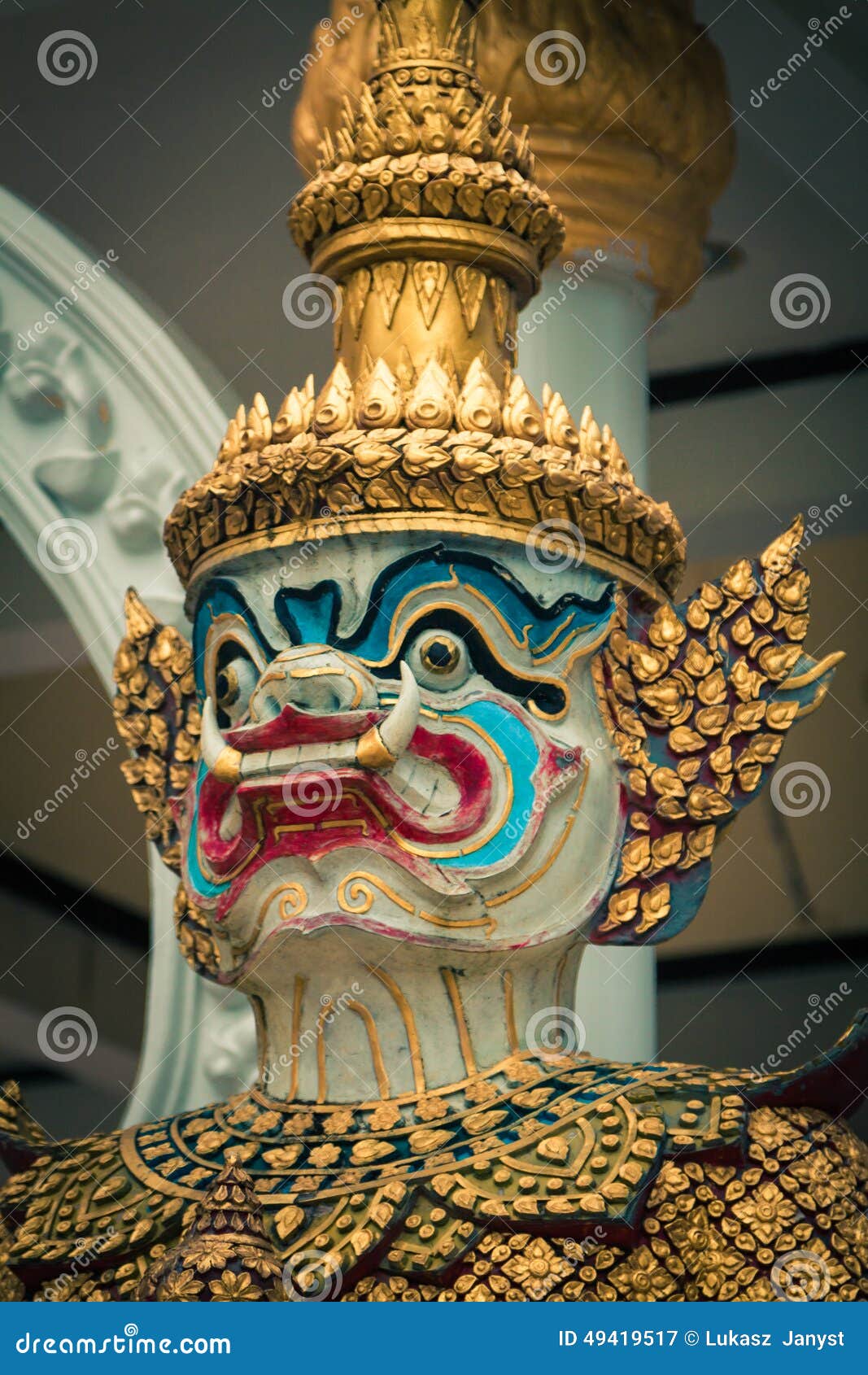 Giant Temple in thailand stock image. Image of gold, peace - 49419517
