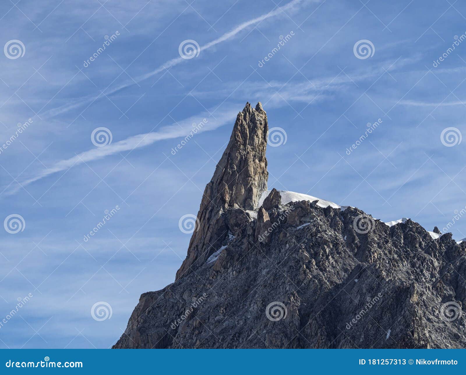 Giant Tooth Peak In The Mont Blanc Massif Royalty-Free Stock ...