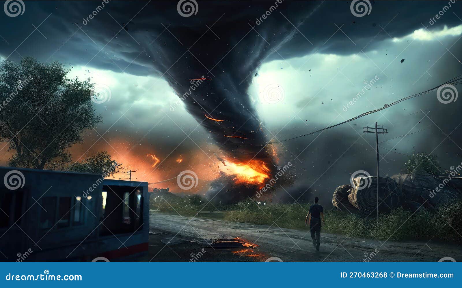 A Storm Chaser Capturing A Close-up View Of A Hurricane Or Cyclone ...