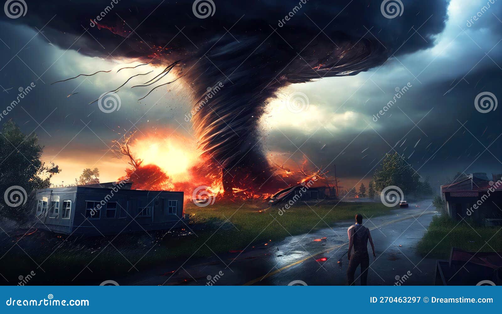 A Storm Chaser Capturing A Close-up View Of A Hurricane Or Cyclone ...