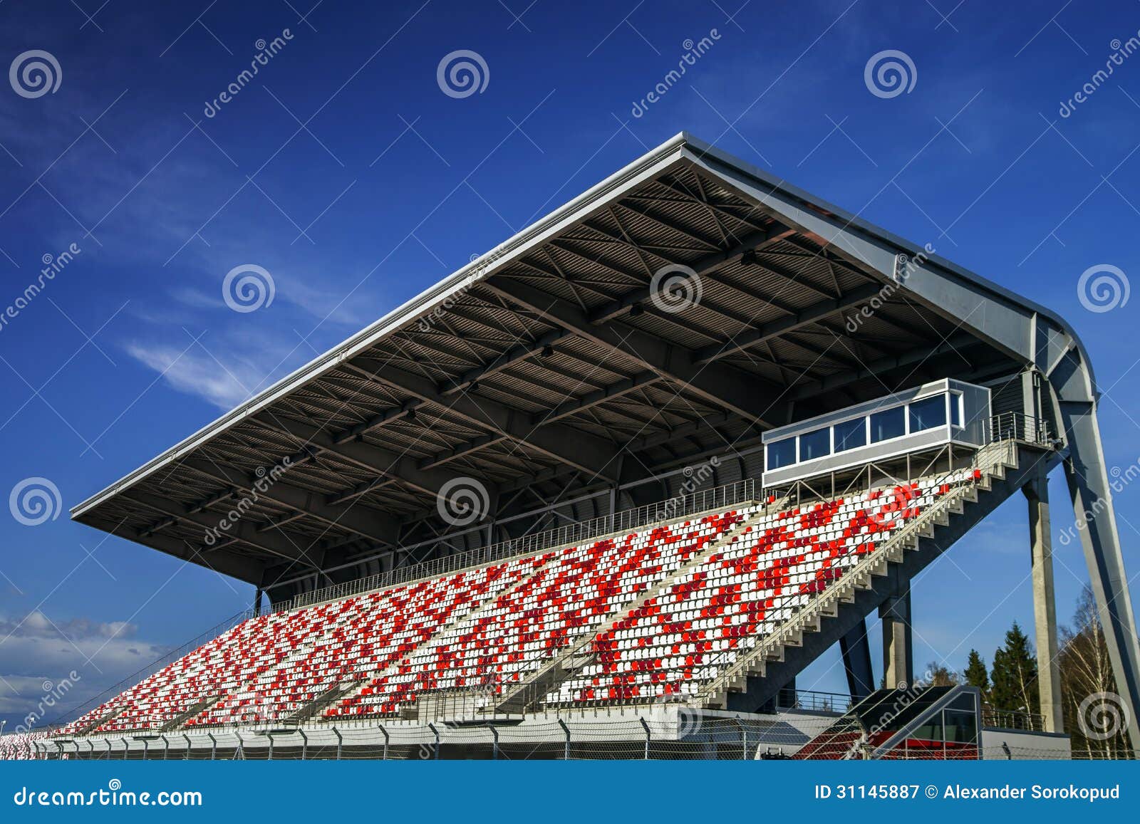Giant Tribune With Colorized Seats Stock Photo | CartoonDealer.com ...