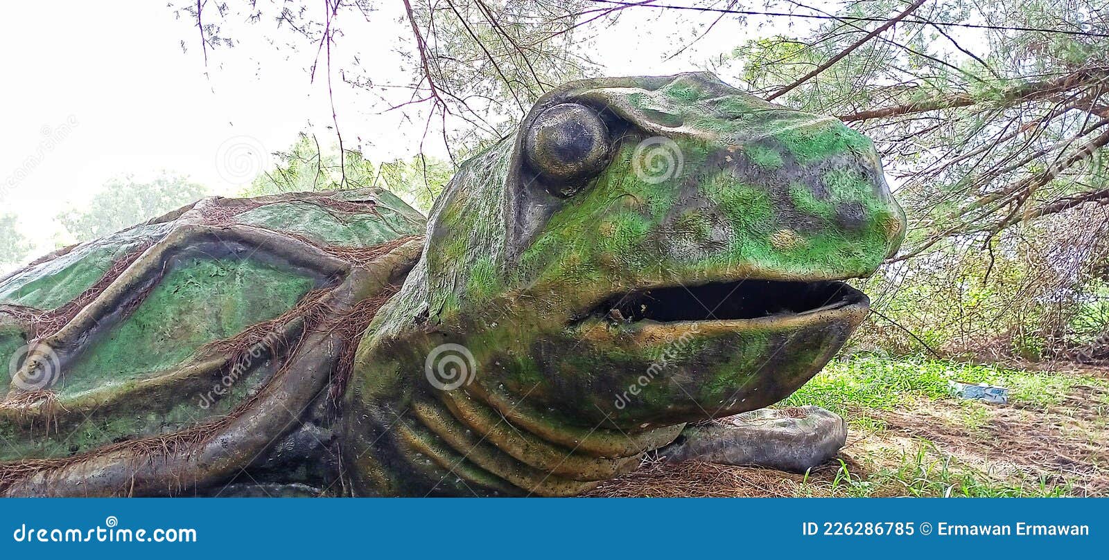 Giant Turtle Statue on the Beach Stock Image - Image of turtle, giant ...