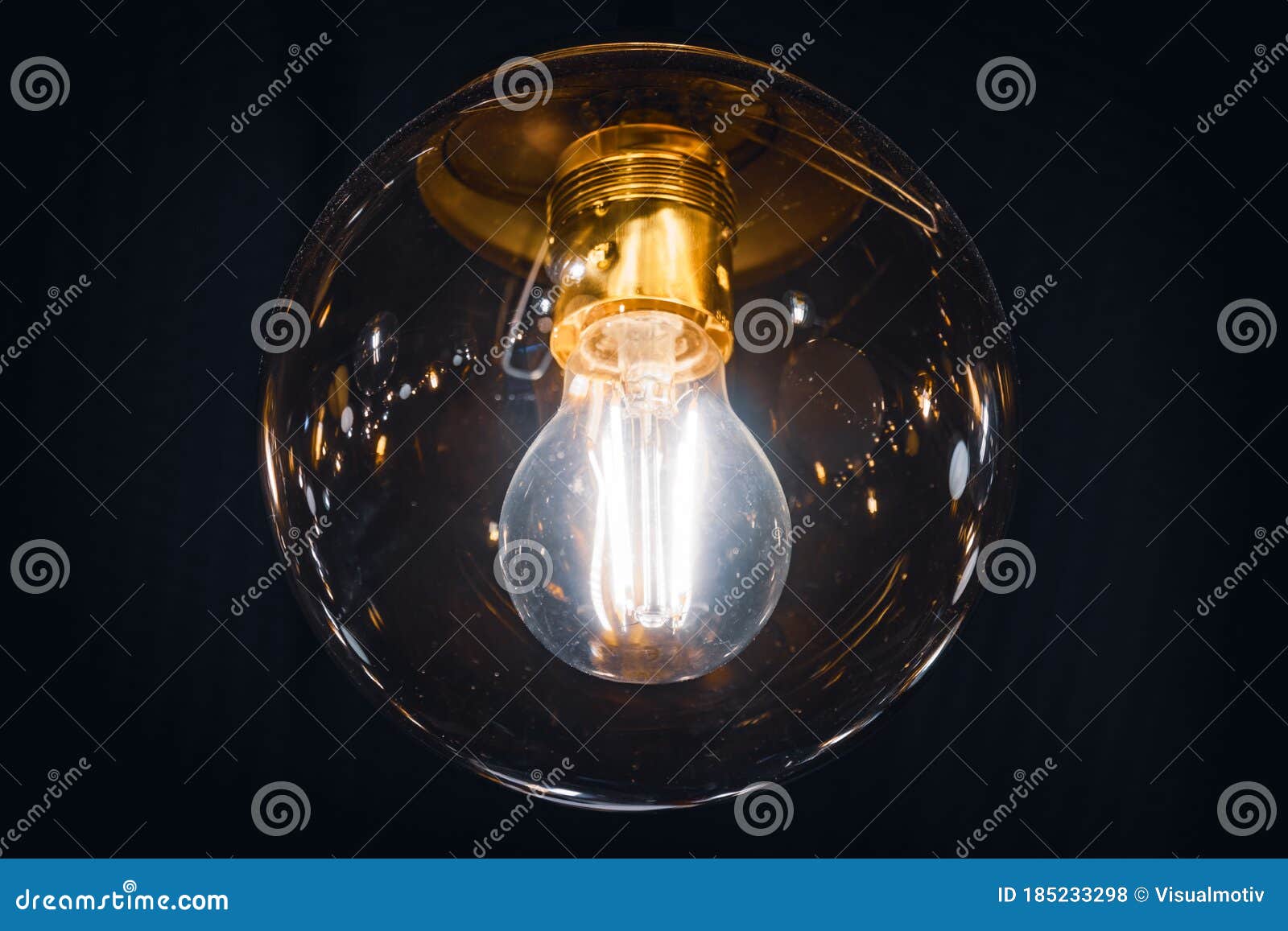 Giant Vintage Style Light Bulb Stock Photo - Image of electric, glass ...