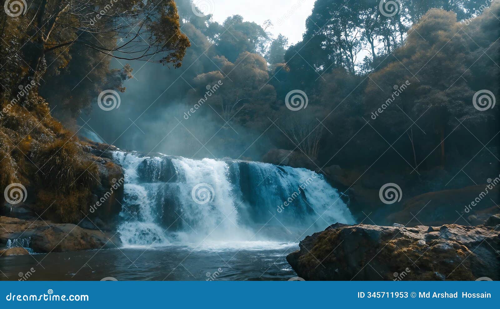 Giant Waterfalls from the Mountain, Big Mountain Waterfalls, Waterfall ...