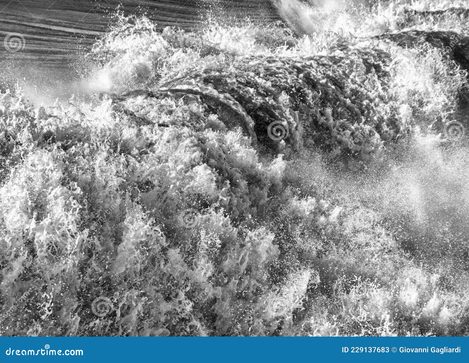 Giant Wave about To Crash on the Seaside, Italy Stock Image - Image of ...