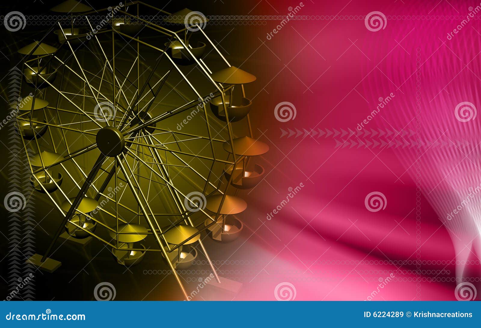 Giant wheel stock illustration. Illustration of ride, chair - 6224289