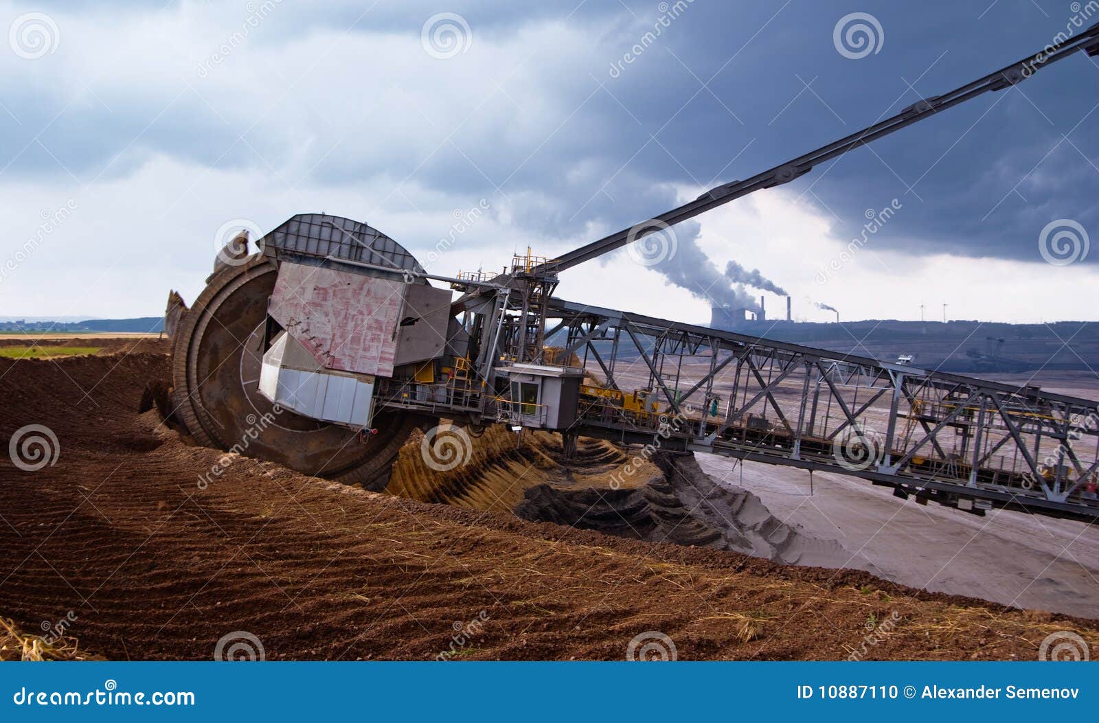 Giant wheel of excavator stock photo. Image of excavation - 10887110