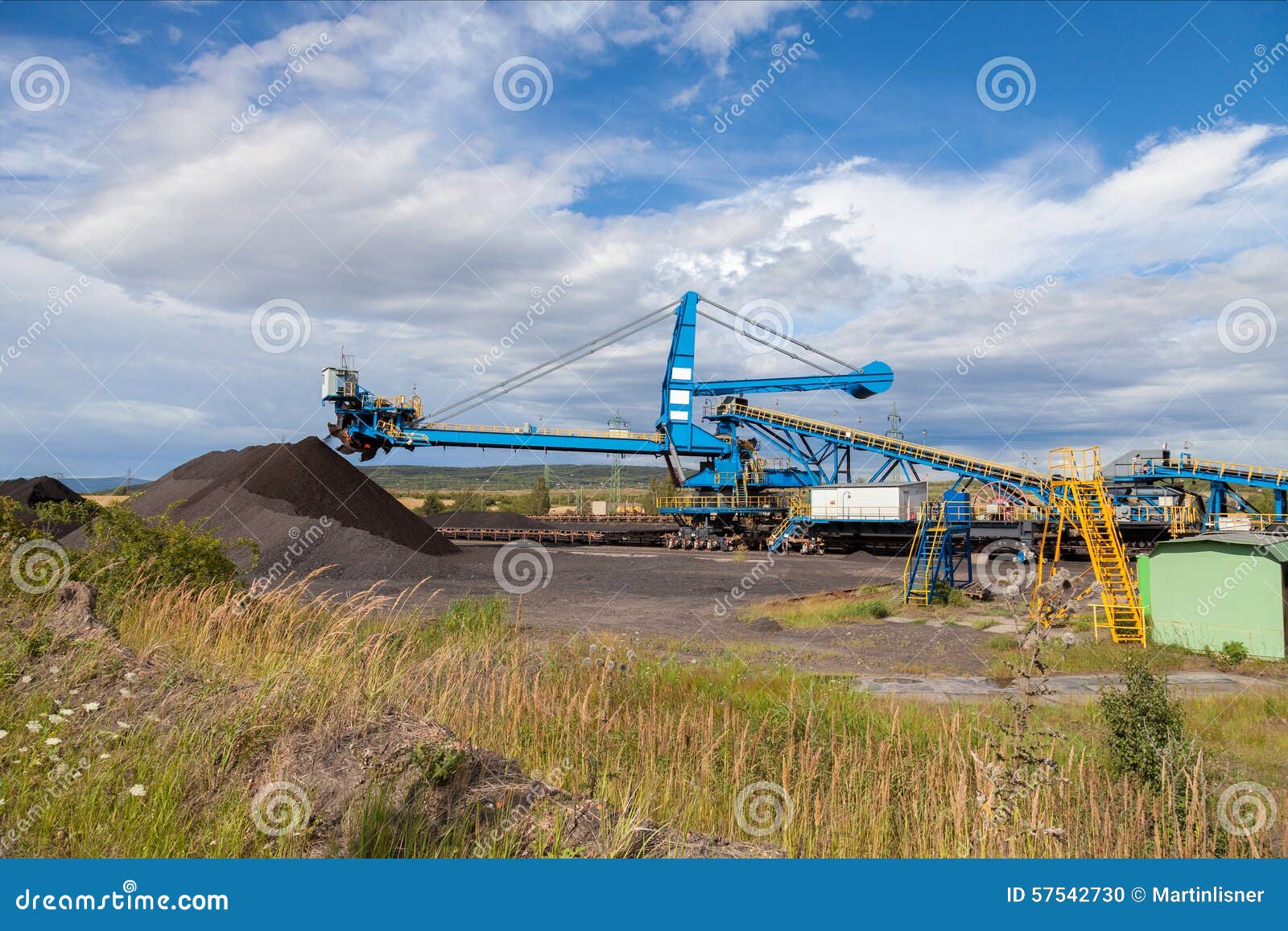 A Giant Wheel Excavator in Brown Coal Mine Stock Photo - Image of ...