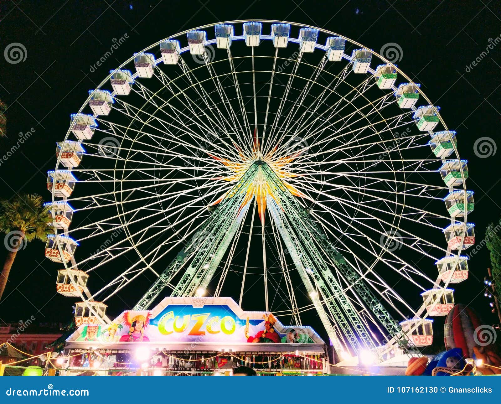 Giant wheel fun fare editorial image. Image of fare - 107162130