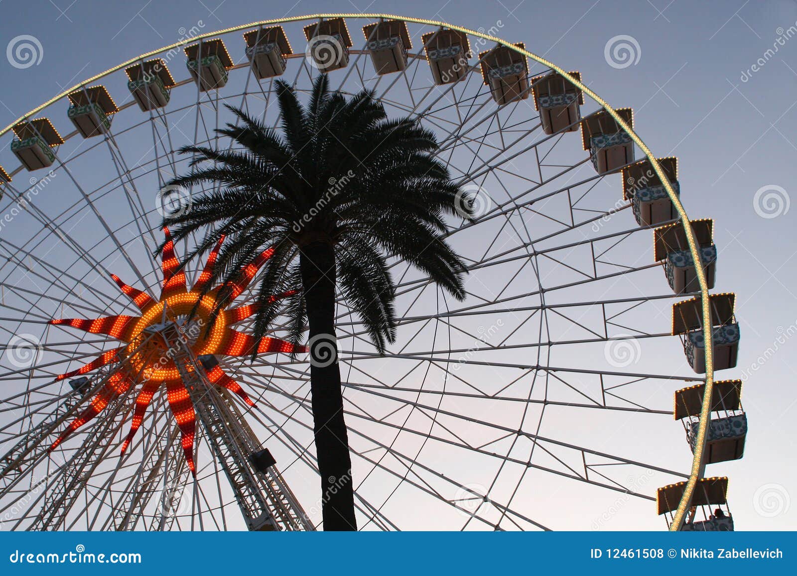 Giant Wheel And Palm Tree Stock Photo | CartoonDealer.com #12461508