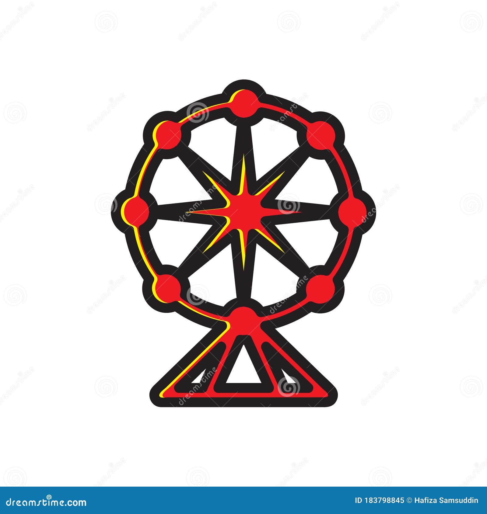 Giant Wheel. Vector Illustration Decorative Background Design Stock ...