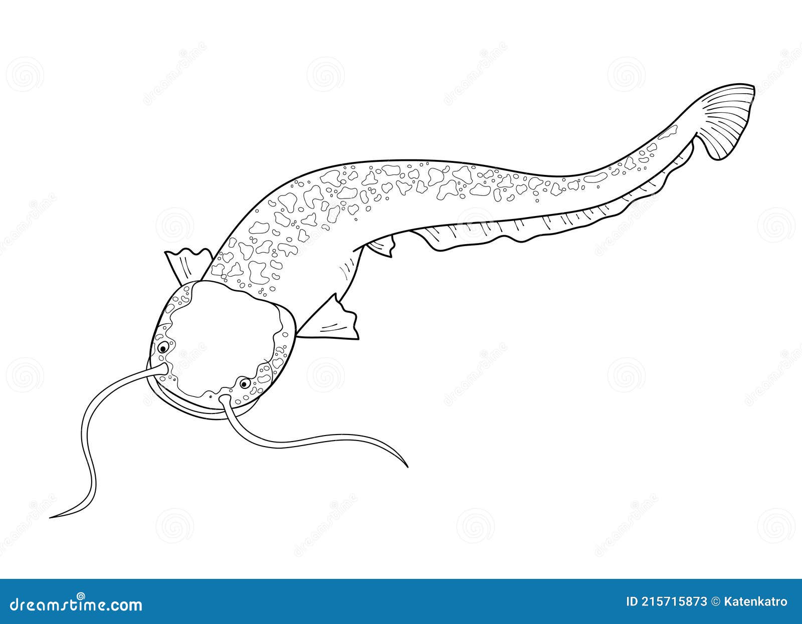 Giant Wild Catfish. Coloring Book. Cartoon Vector | CartoonDealer.com ...