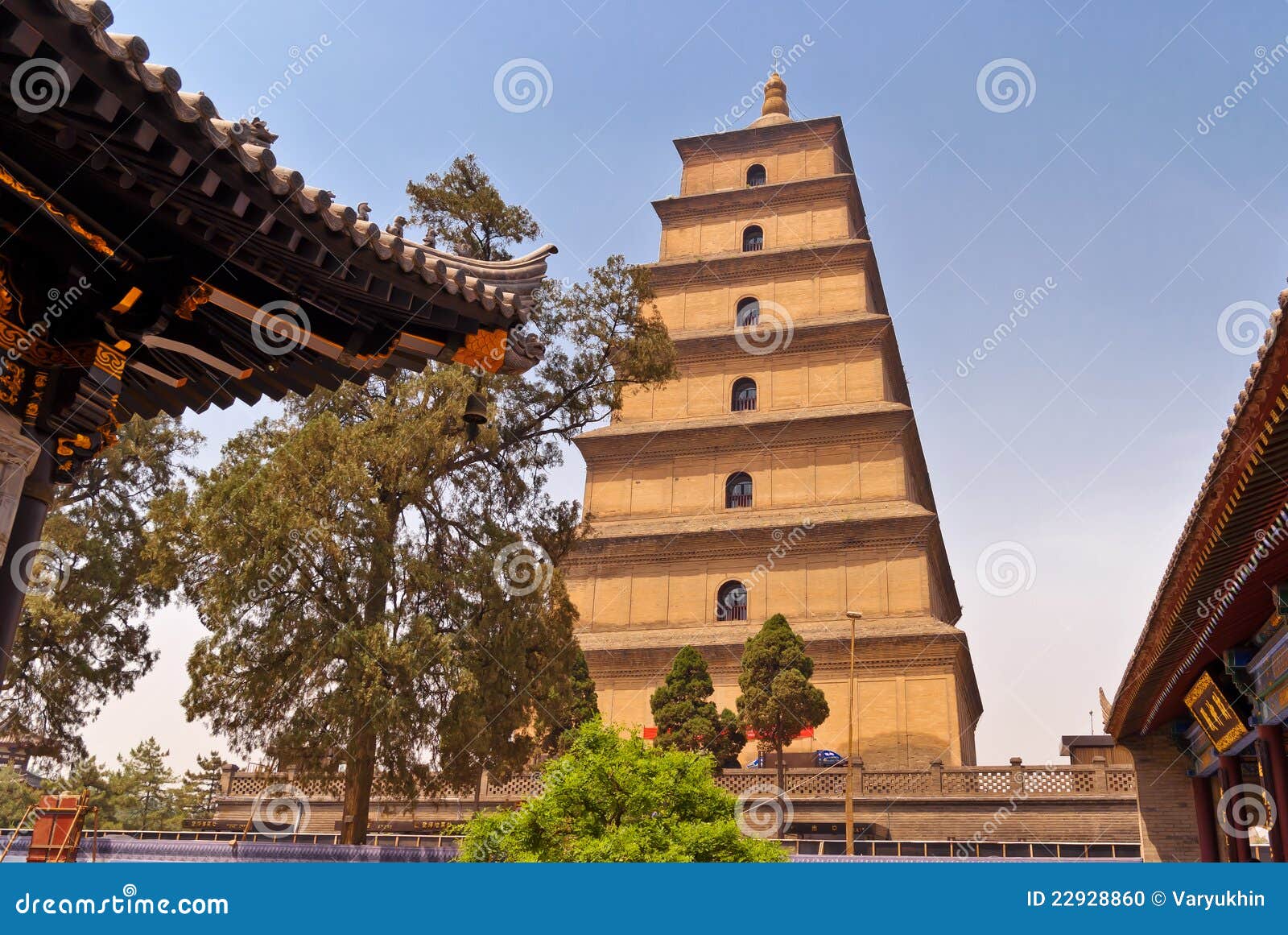 Giant Wild Goose Pagoda stock photo. Image of wild, shaanxy - 22928860