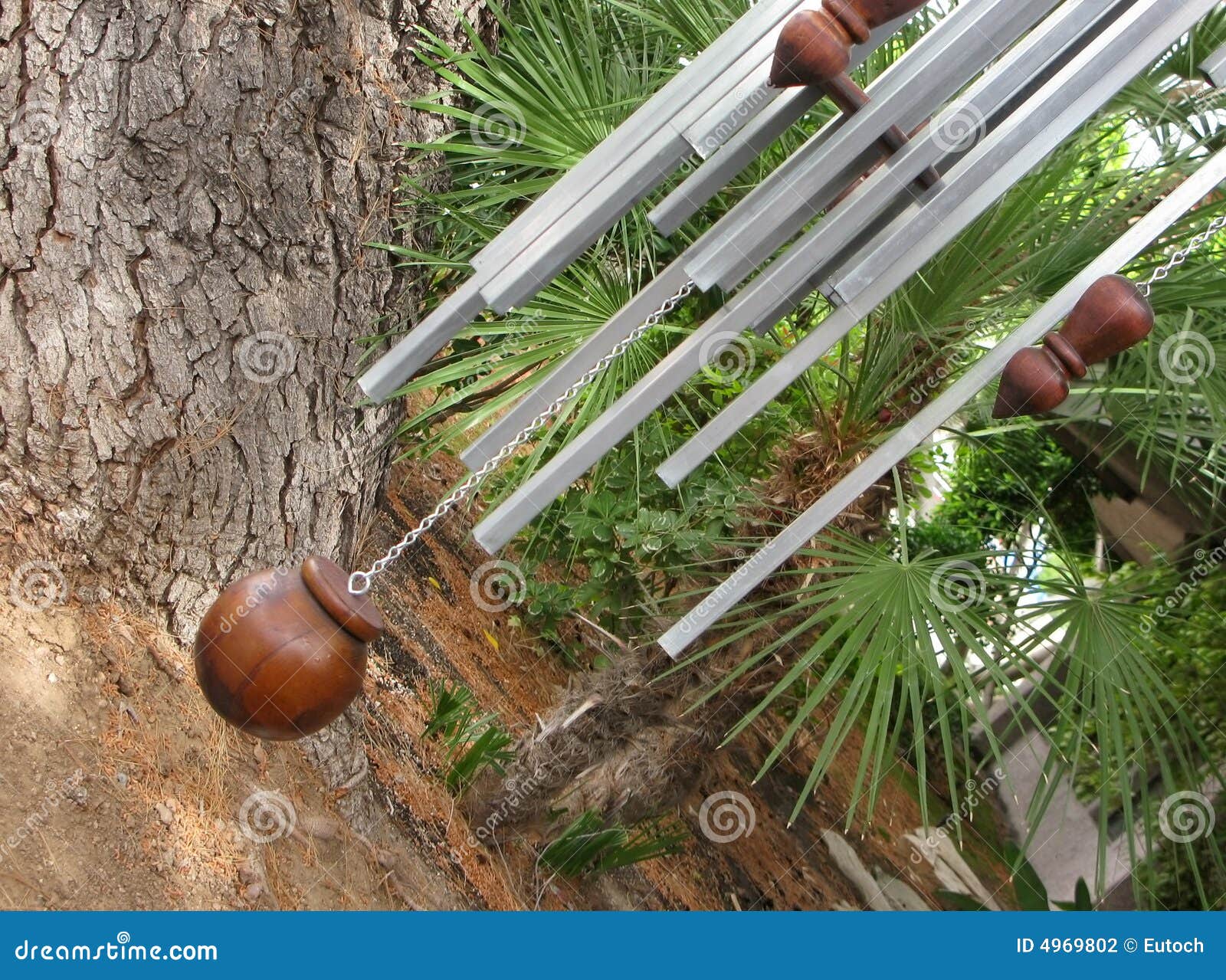 Giant Wind Chimes stock photo. Image of music, green, macro - 4969802