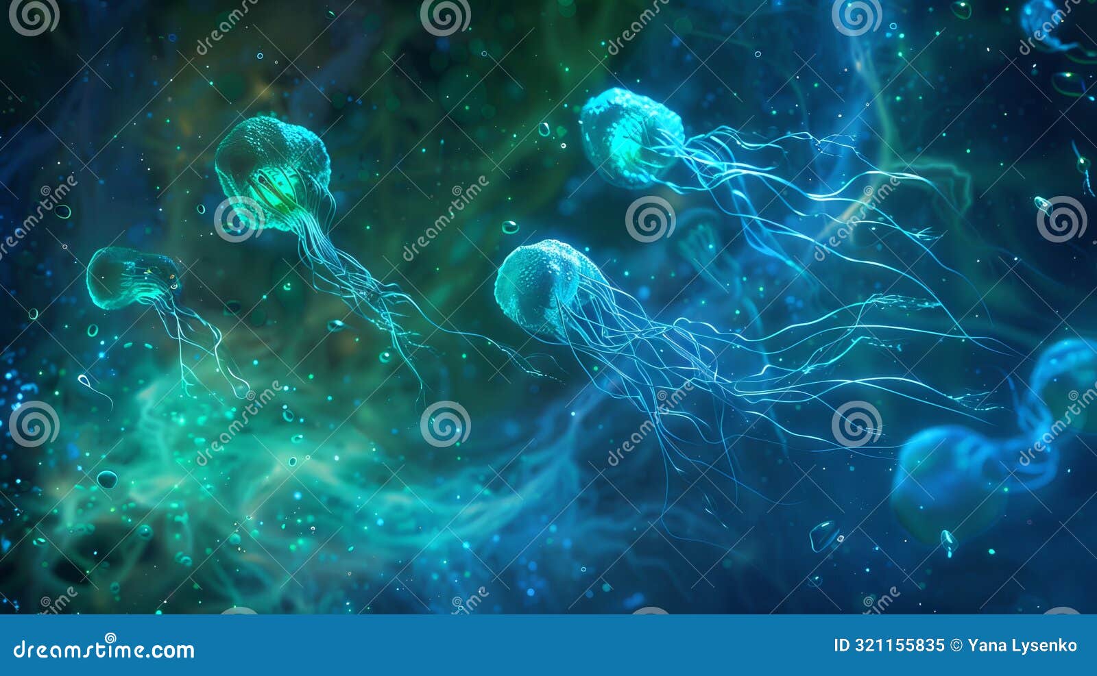 Giardia Lamblia Under a Microscope. Protozoan Parasite with Multiple ...