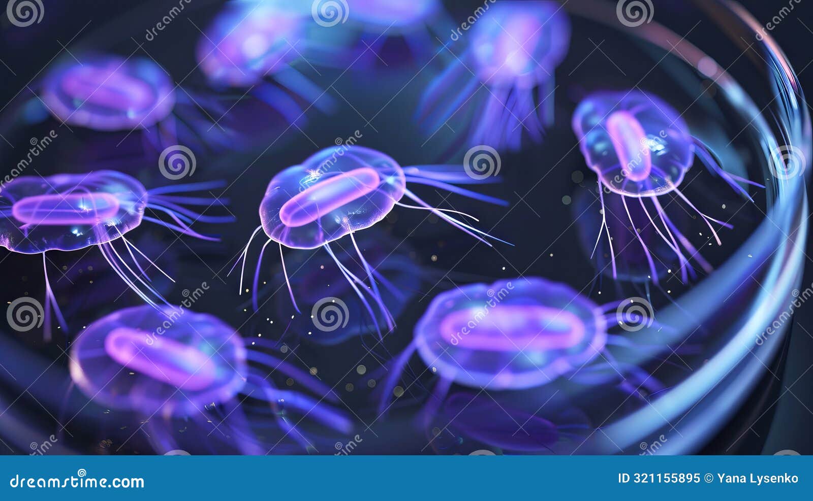 Giardia Lamblia Under a Microscope. Protozoan Parasite with Multiple ...