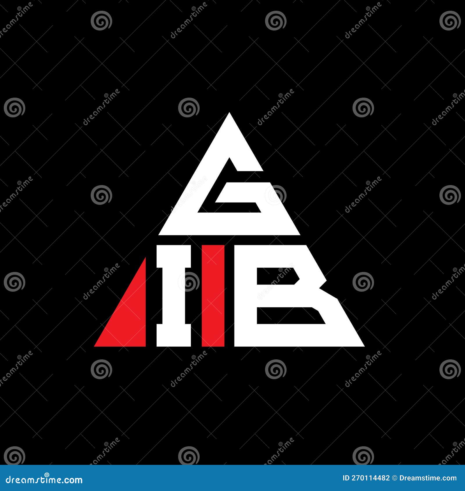 GIB Triangle Letter Logo Design With Triangle Shape. GIB Triangle Logo ...