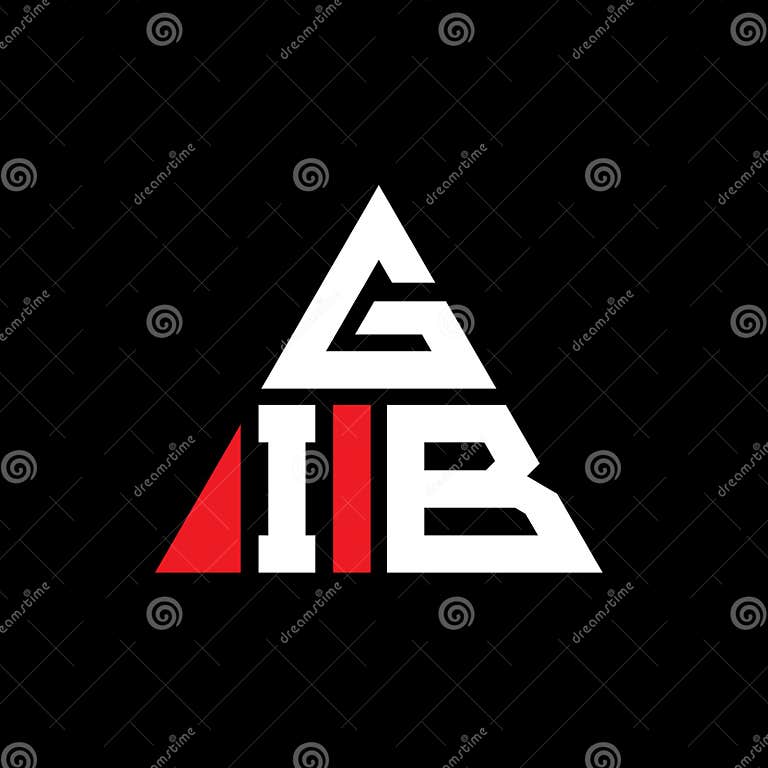 GIB Triangle Letter Logo Design with Triangle Shape. GIB Triangle Logo ...