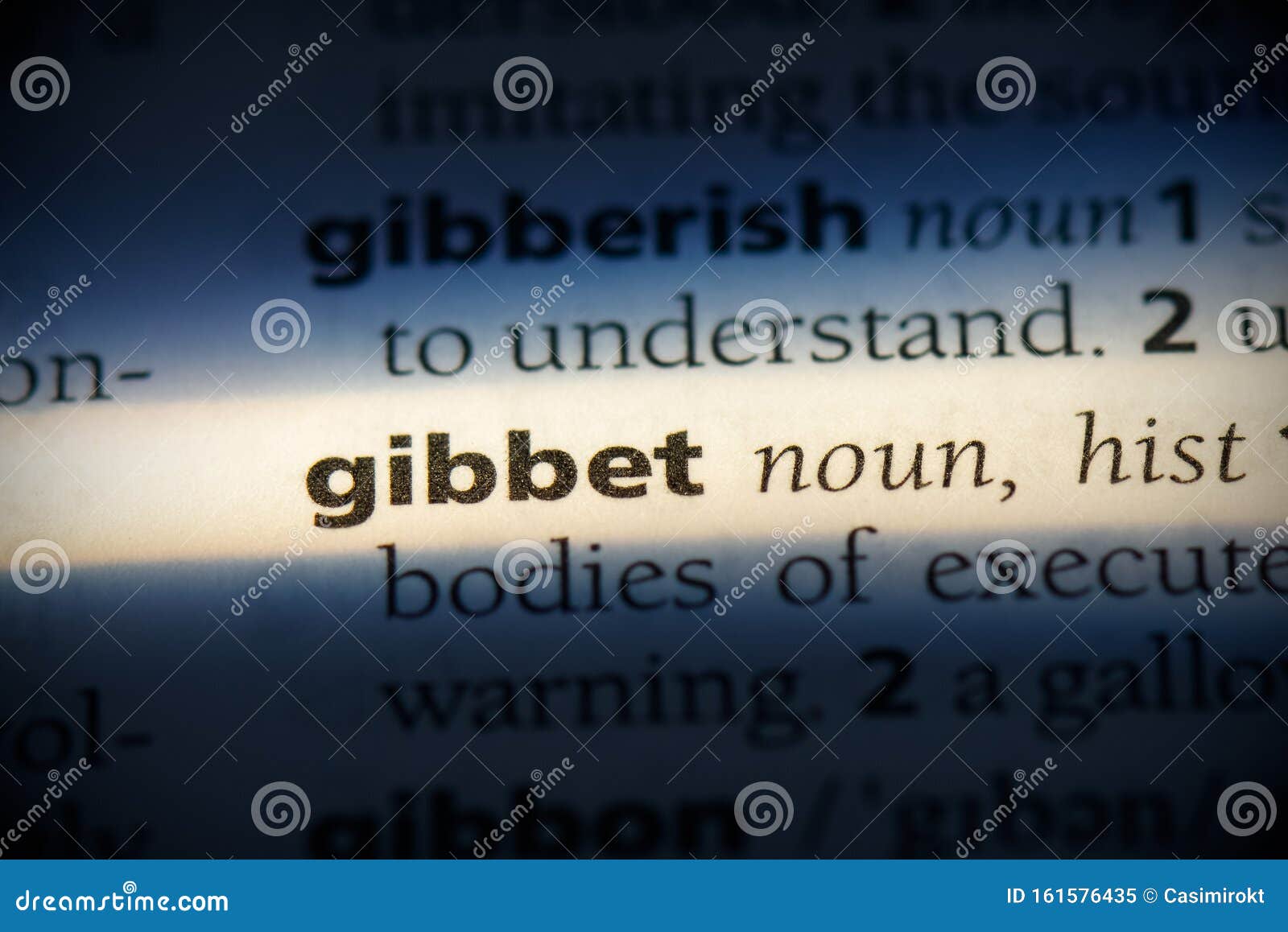Gibbet stock image. Image of highlighted, text, focus - 161576435