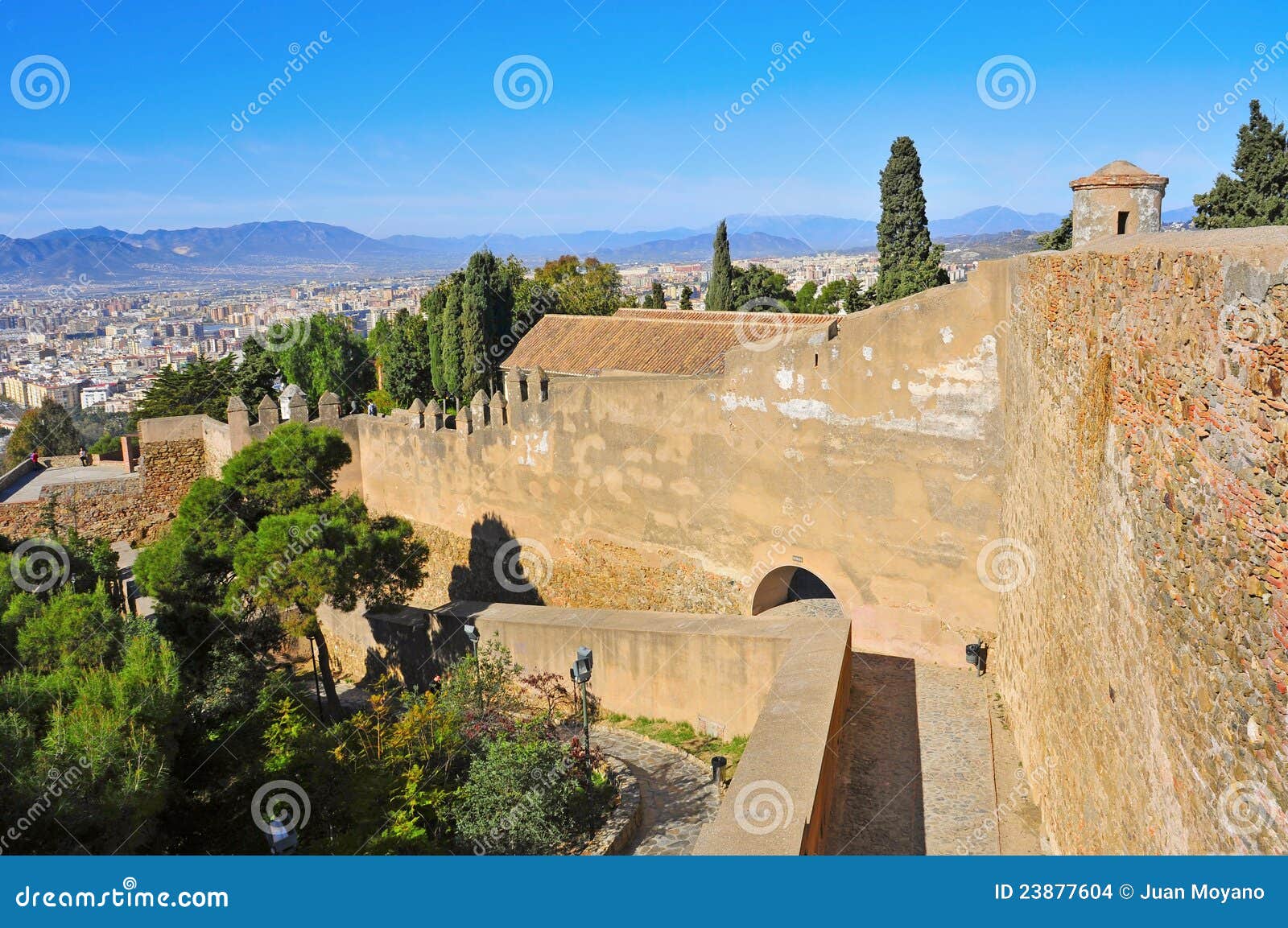 Gibralfaro Castle in Malaga, Spain Stock Photo - Image of fortification ...
