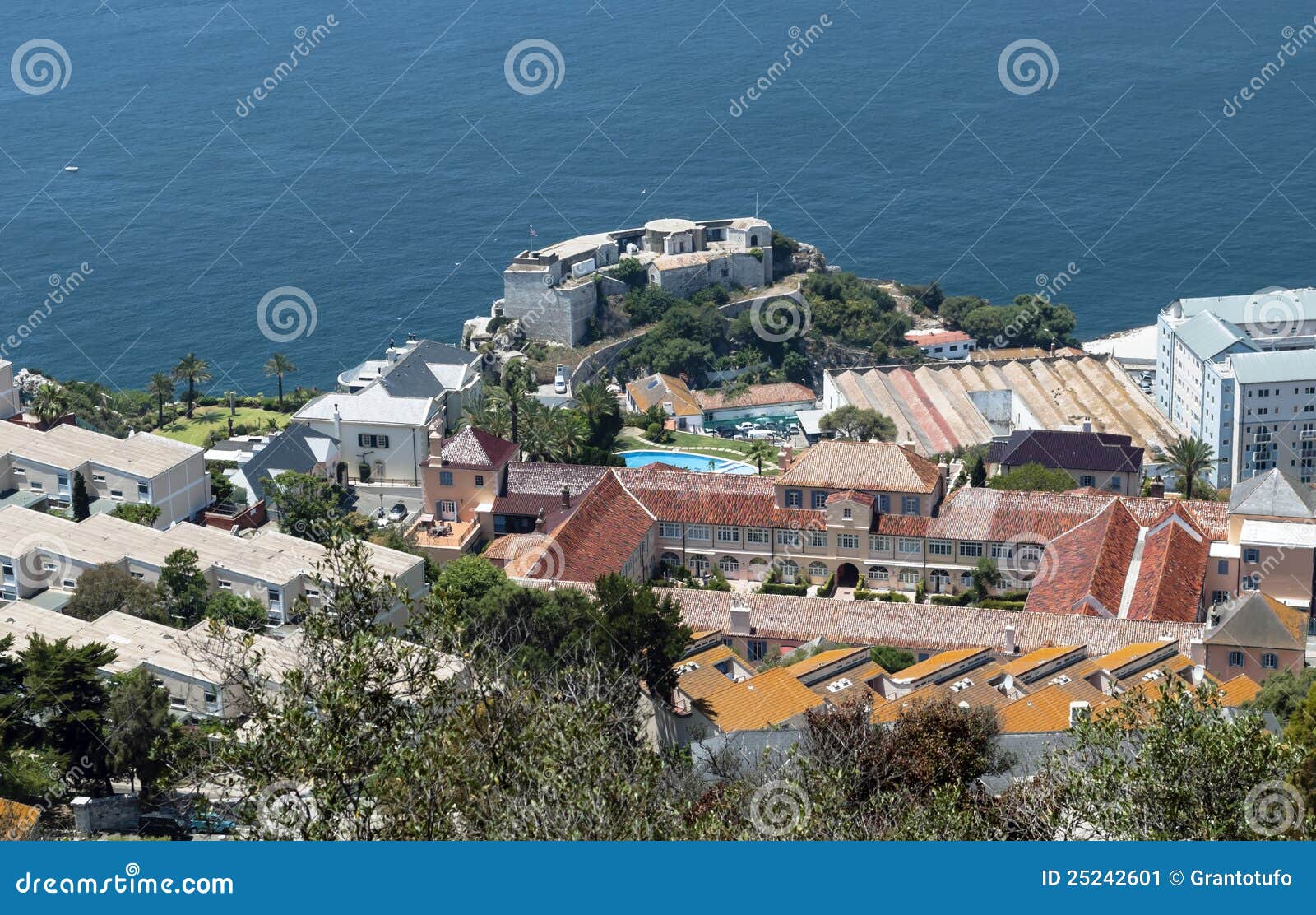 Gibraltar stock image. Image of rooftop, buildings, streets - 25242601