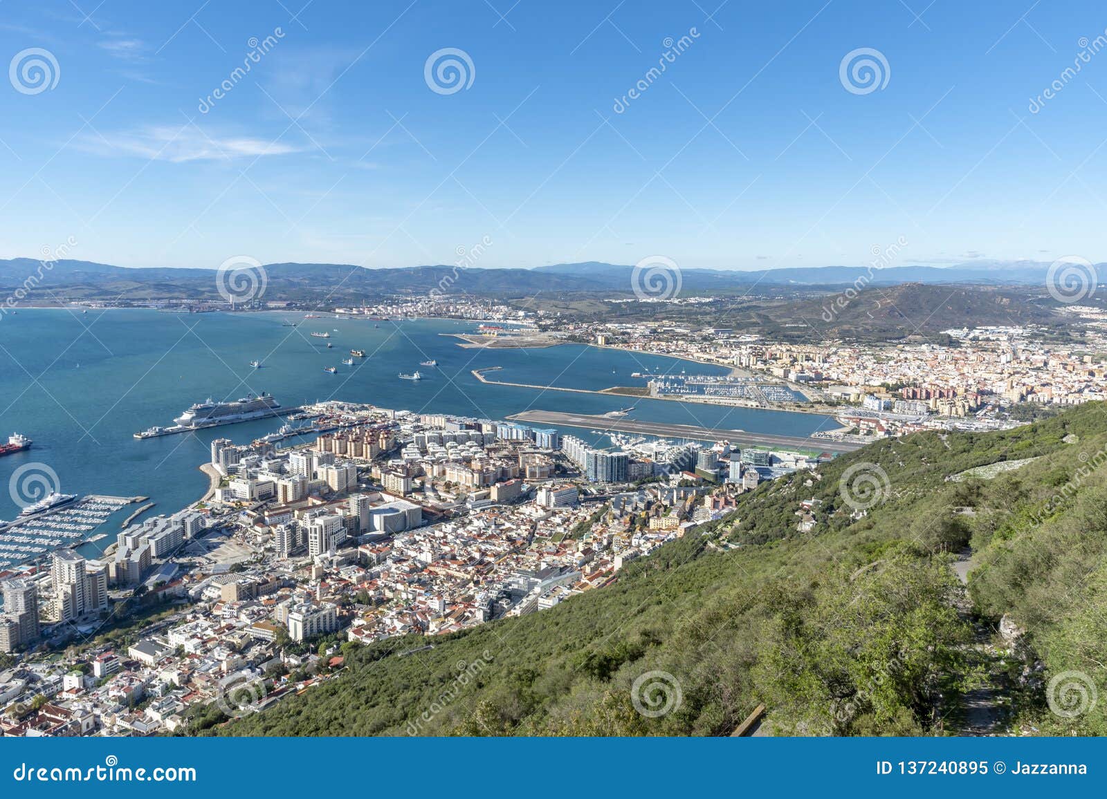 Gibraltar British Territory in Spain Stock Image - Image of coastline ...