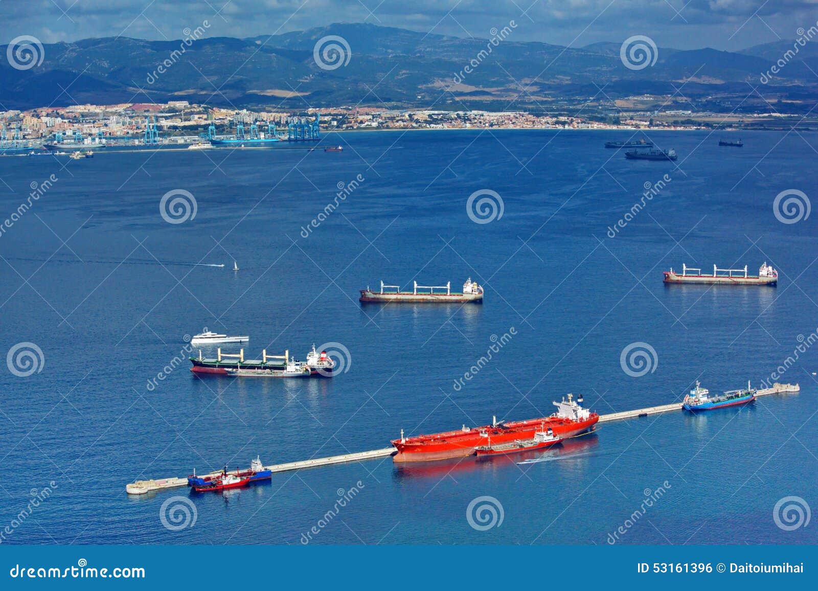 Gibraltar Harbour Bay Traffic Stock Photo - Image of harbour, carriages ...