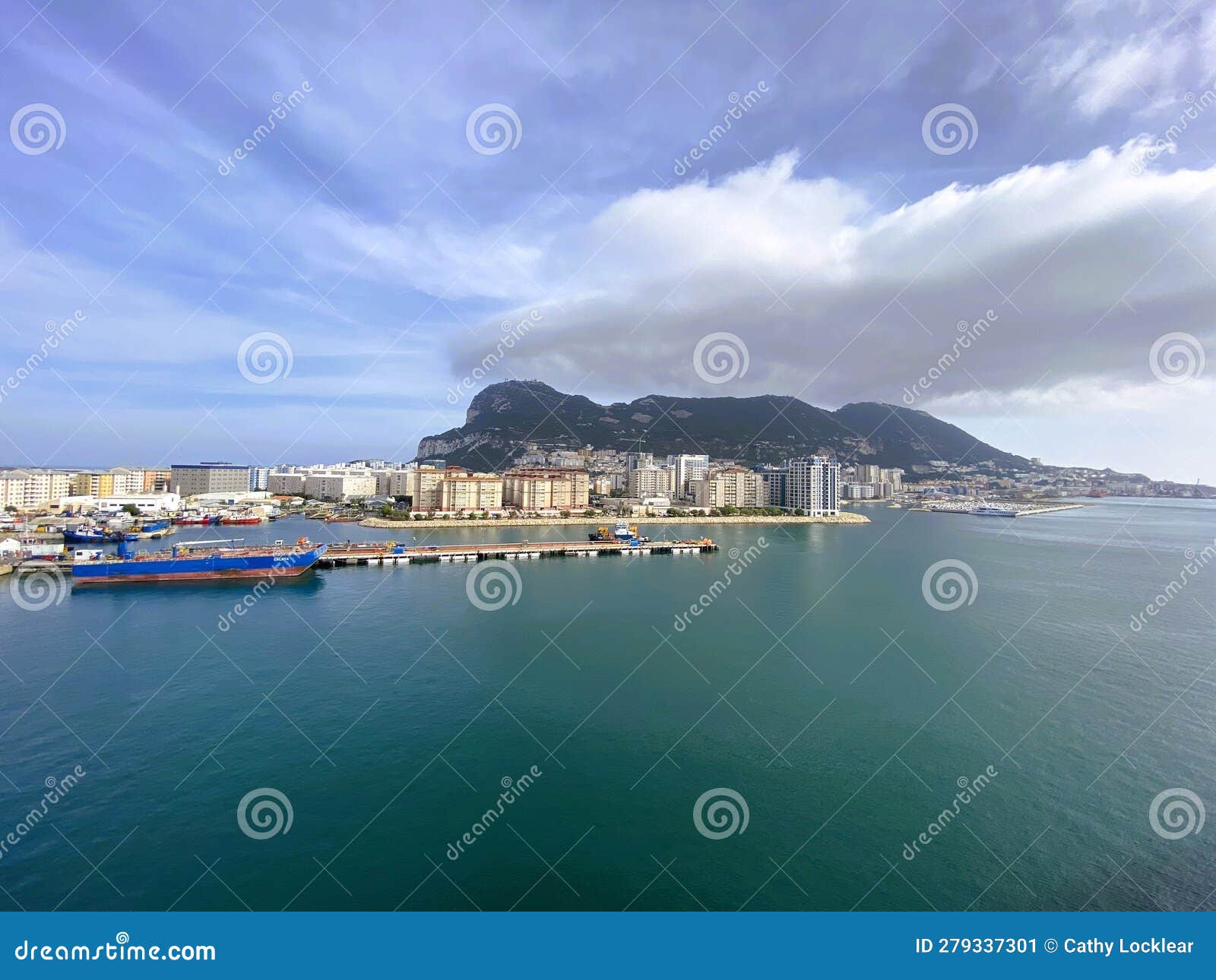 Gibraltar Harbour Port with the Iconic Rock of Gibraltar in the ...