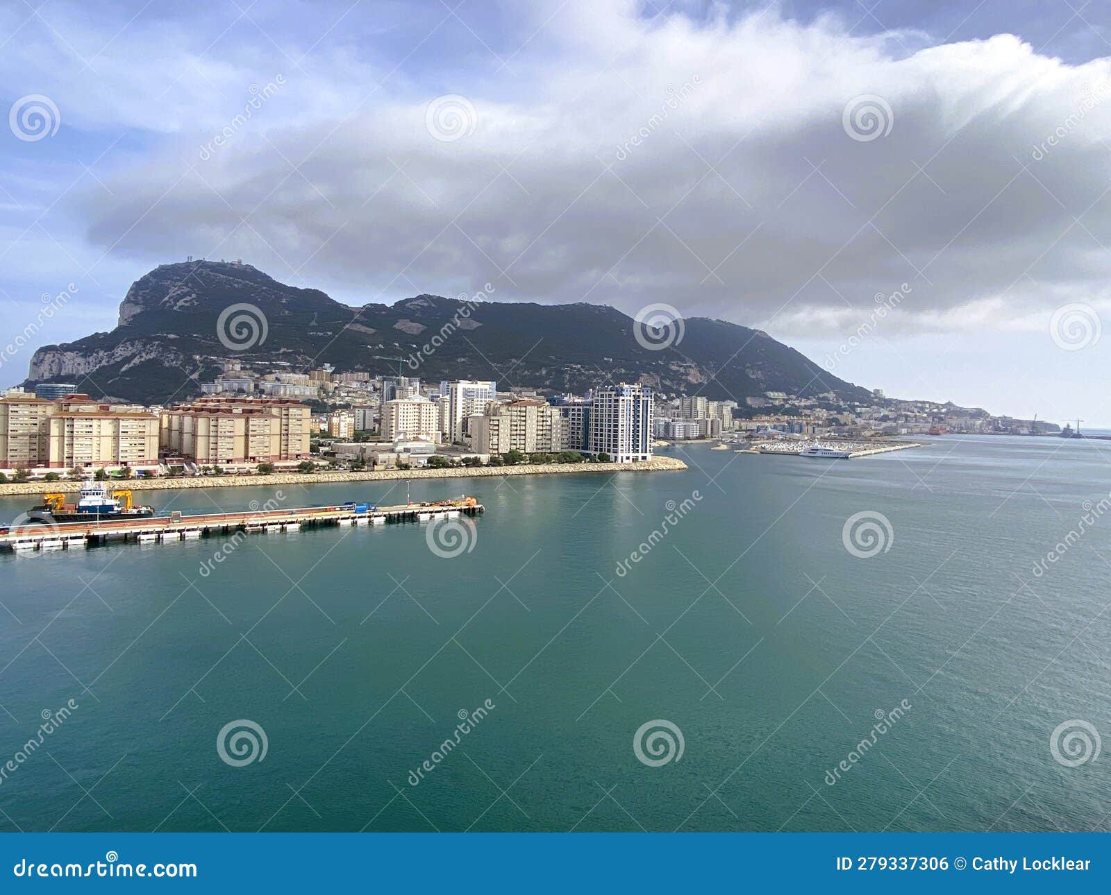 Gibraltar Harbour Port with the Iconic Rock of Gibraltar in the ...
