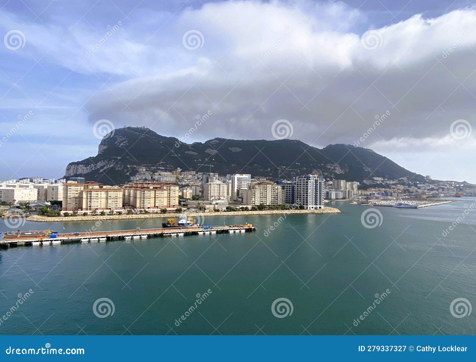 Gibraltar Harbour Port with the Iconic Rock of Gibraltar in the ...