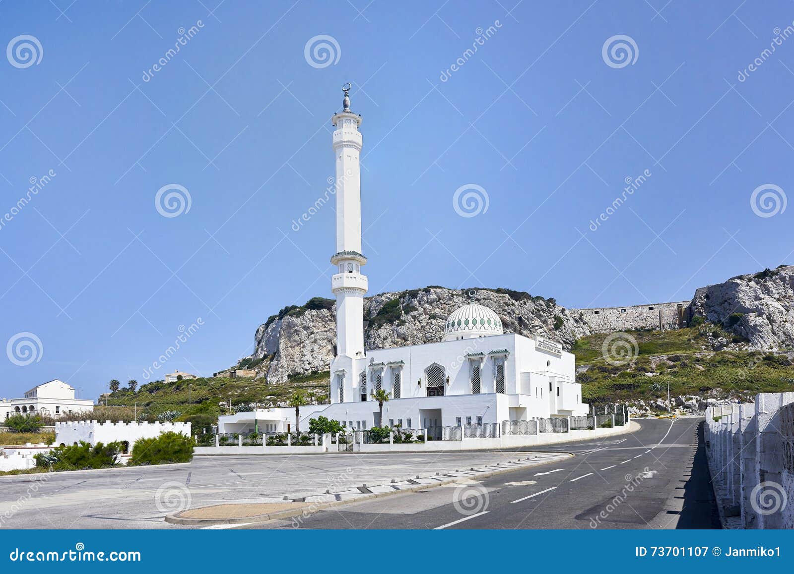 Gibraltar, Het UK - De Moskee Ibrahim-al-Ibrahim in Gibraltar, Stock ...
