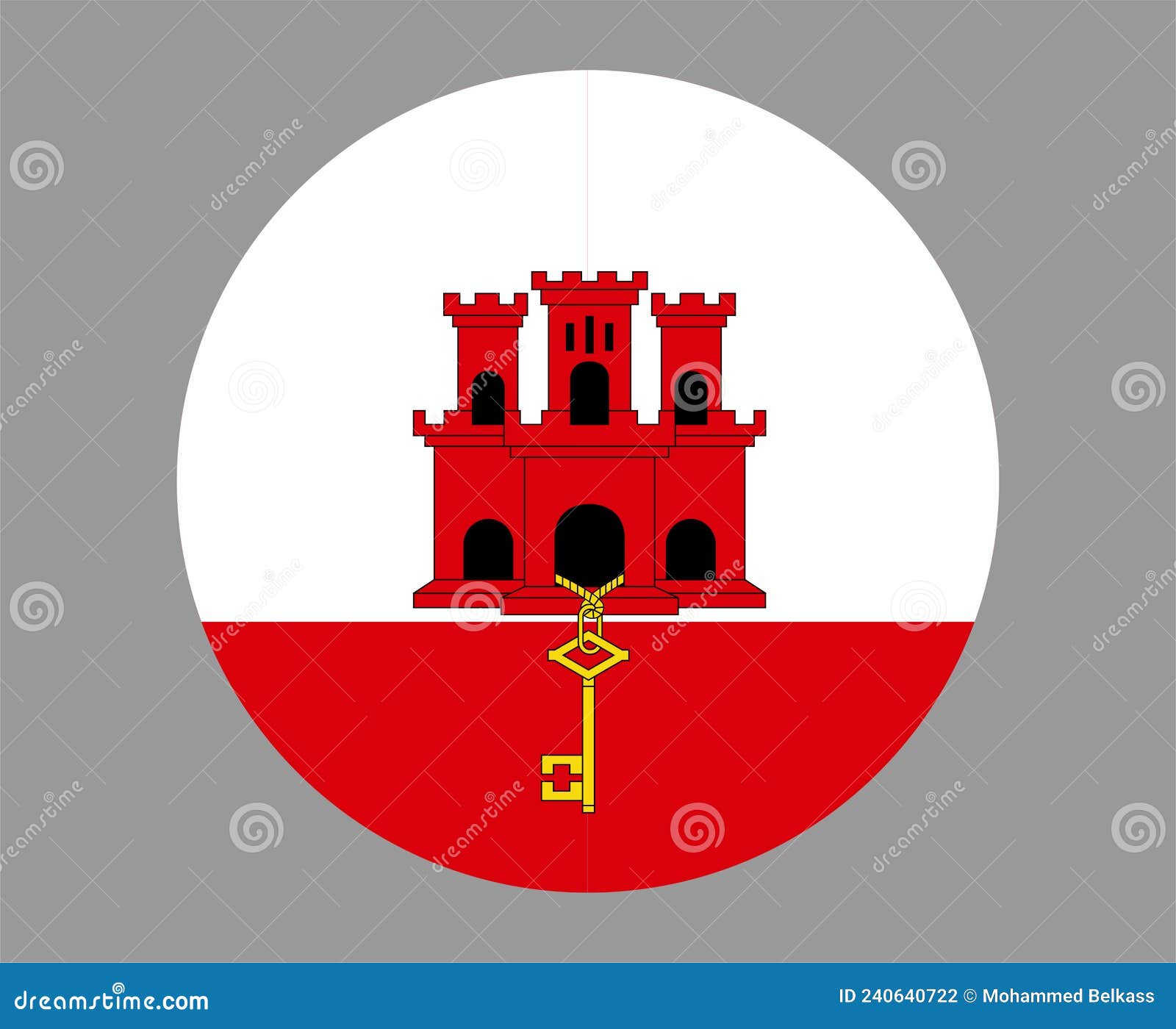 Gibraltar Flag National Europe Emblem Icon Vector Stock Vector ...