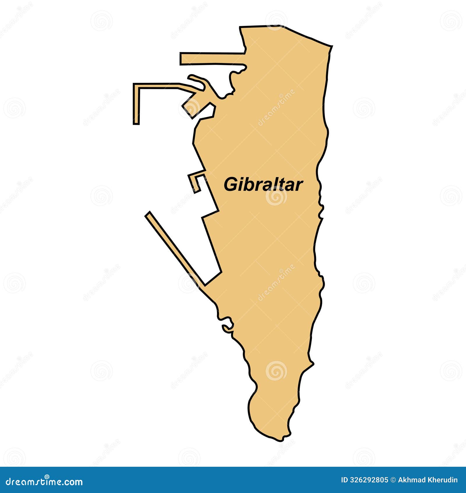 Gibraltar Map Icon Cartoon Vector | CartoonDealer.com #326292805